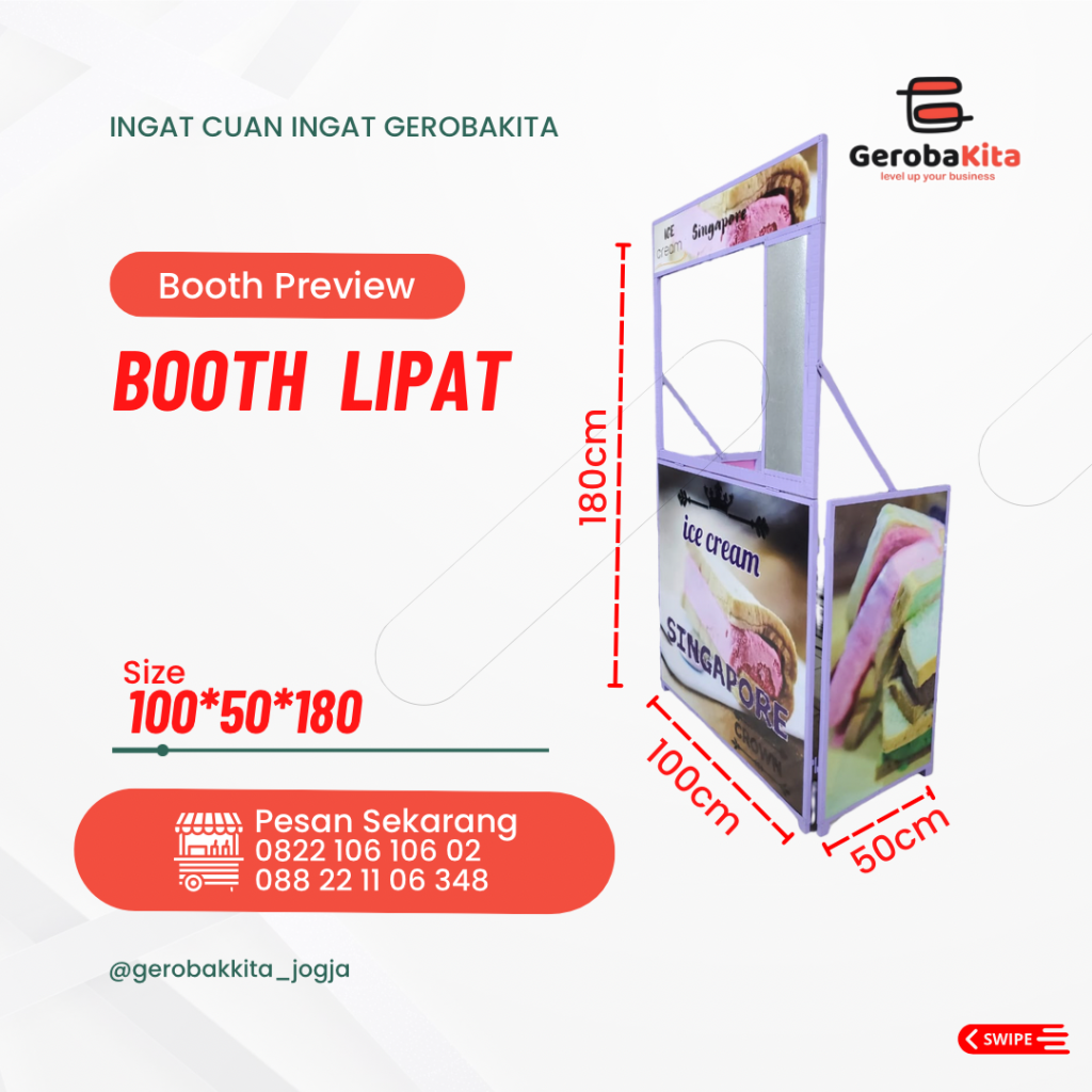 Booth Lipat 100×50 – Gerobakita