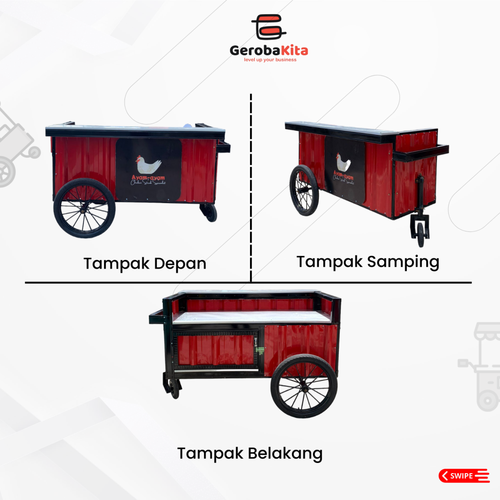 Meja Dorong Booth Container – Gerobakita