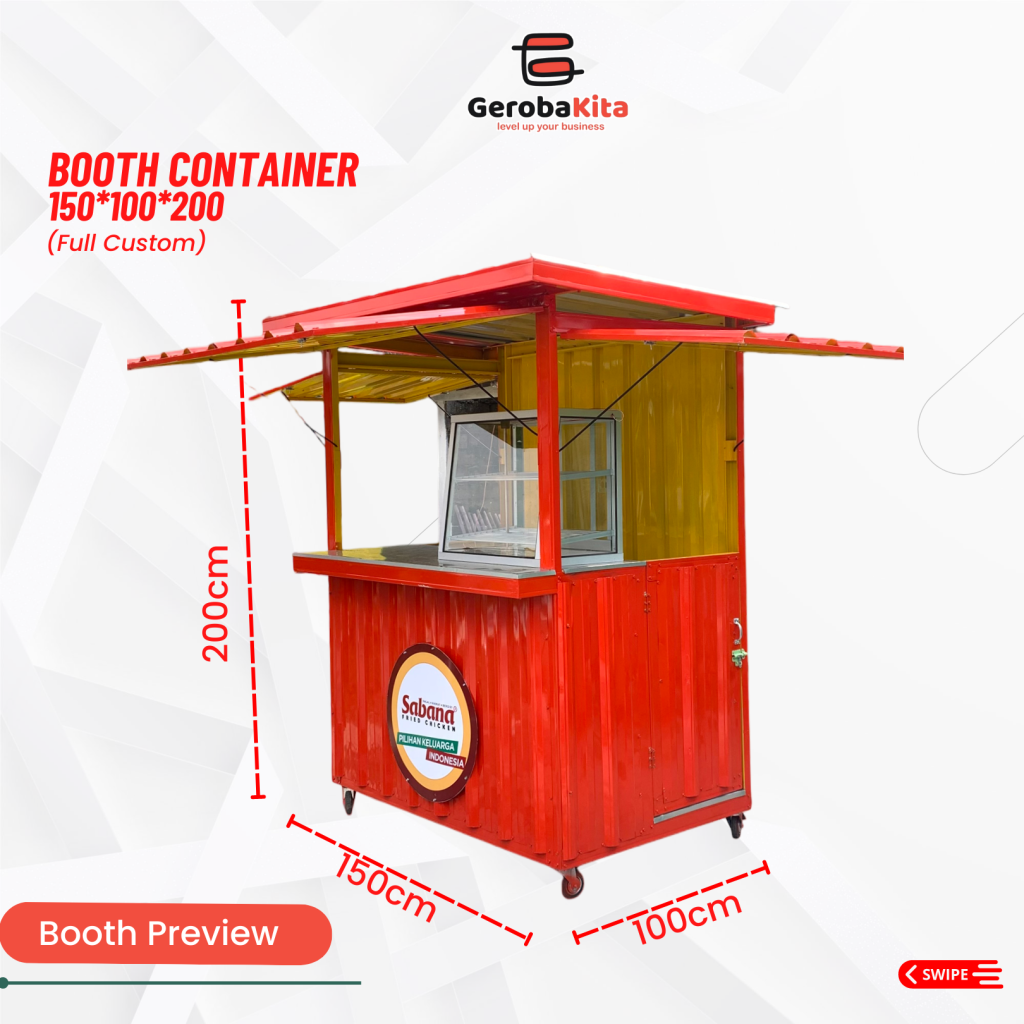 Booth Container Full Custom – Gerobakita